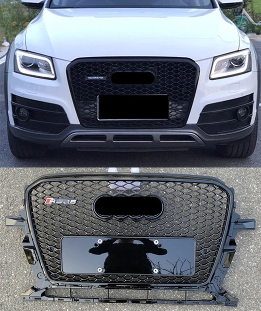 ALL BLACK FRONT Bumper Honeycomb Grille for Audi Q5 SQ5 2013-2018 ...