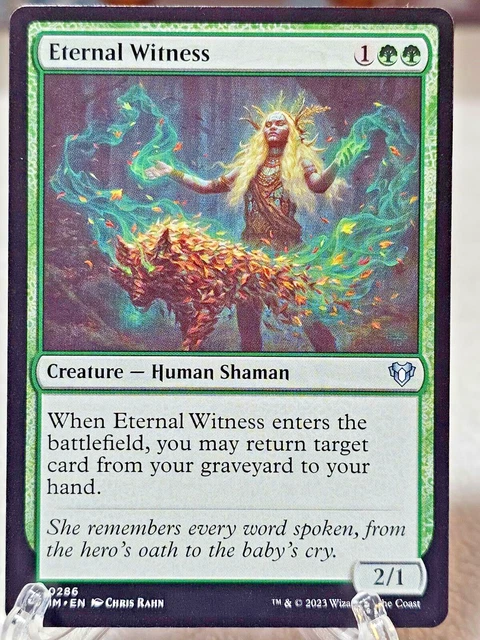 CARTE DE RASSEMBLEMENT magique MTG Eternal Witness - Commander Masters ...