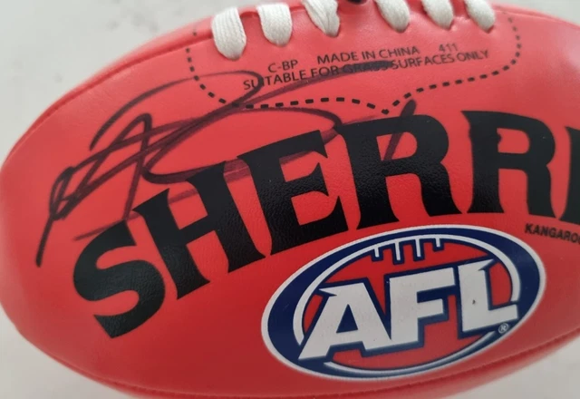 MARCUS BONTEMPELLI SIGNED Mini Sherrin Afl Football McDonald's Western ...