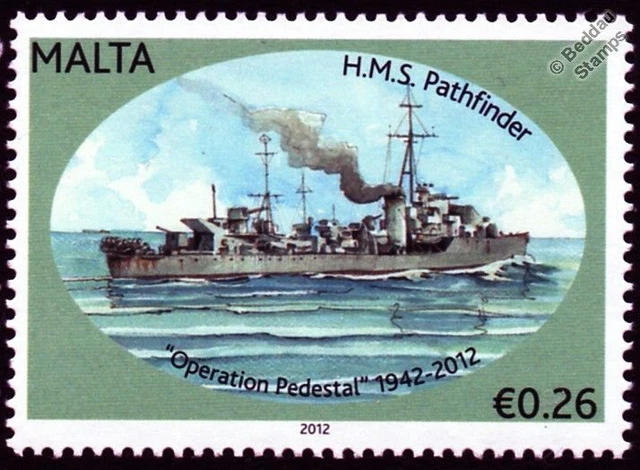 HMS PATHFINDER G10 Royal Navy P-Class Destroyer Warship WWII Malta ...
