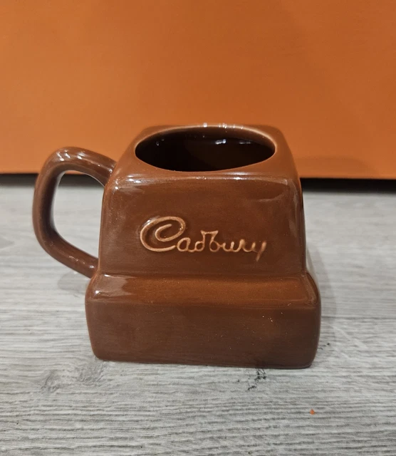VINTAGE CADBURYS CHOCOLATE Square Ceramic Mug Cup Retro Hot Chocolate ...