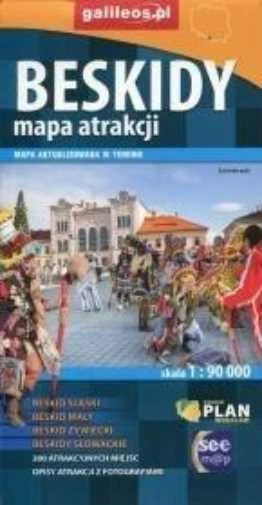 MAPA ATRAKCJI TURYSTYCZNYCH Beskidy 1 90 000 £9.10 - PicClick UK