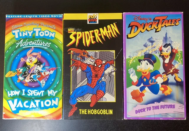 VINTAGE 90S ANIMATED VHS, Tiny Toons, Spider-Man, Duck Tales, Fox Kids ...
