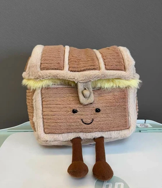 JELLYCAT AMUSEABLES TREASURE Chest Plush Doll - NEW with Tag & Dust Bag ...