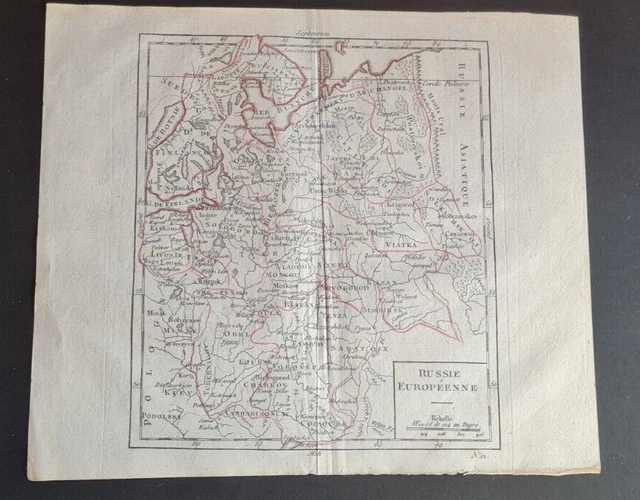 ANTIQUE (1821) MAP of European Russia £8.95 - PicClick UK