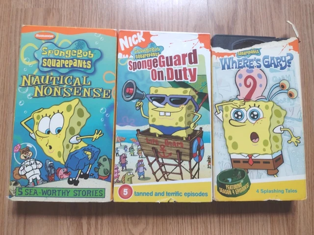 SPONGEBOB SQUAREPANTS VHS Lot - Where's Gary / Nautical Nonsense ...