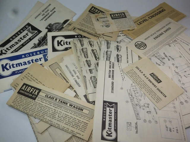 VINTAGE AIRFIX & KITMASTER INSTRUCTION SHEETS Model Railway 1960s/70s ...