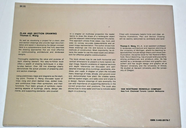 PLAN SECTION DRAWING Thomas C. Wang 1979 BOOK Architecture LANDSCAPE ...