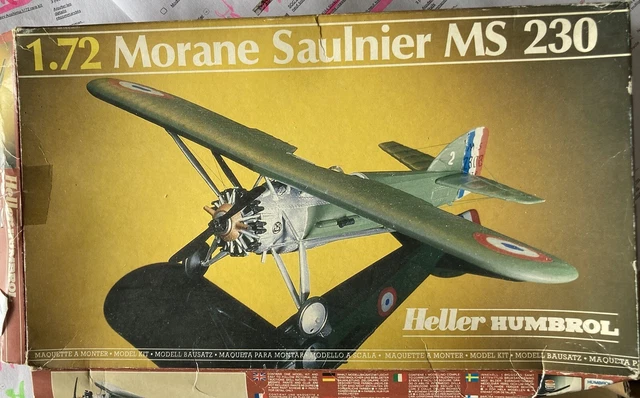 MORANE SAULNIER MS 230 Heller 1/72 Kit Complet Neuf Boite Usagée Rare ...