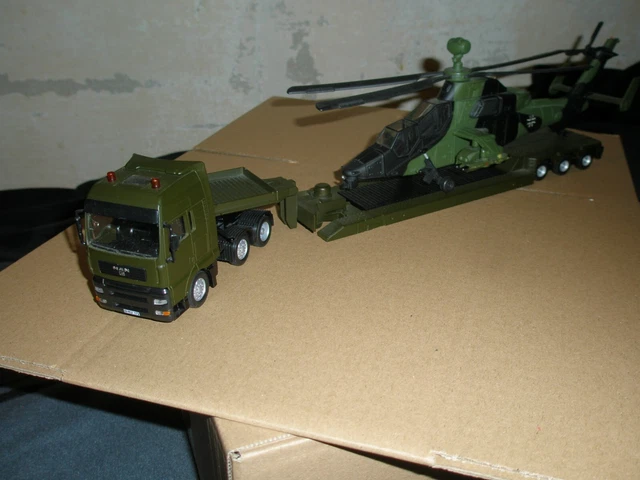 SIKU 4195 MAN Militärtransporter mit 4912 Kampfhubschrauber Tiger Bundeswehr Luf EUR 60,00 ...