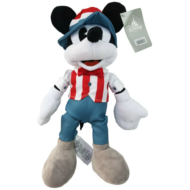 DISNEY STORE MICKEY Mouse Americana Plush Soft Toy Stars Stripes World ...