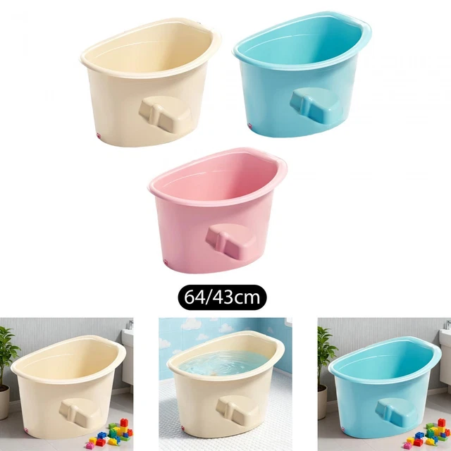 KIDS BATH BUCKET Sit and Soak Upright Thickened PP Comfortable Baby ...