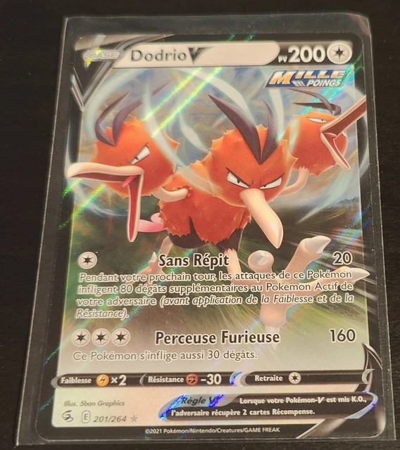 CARTE POKÉMON DODRIO V 201/264 EB08 Poing de Fusion FR EUR 5,00 ...