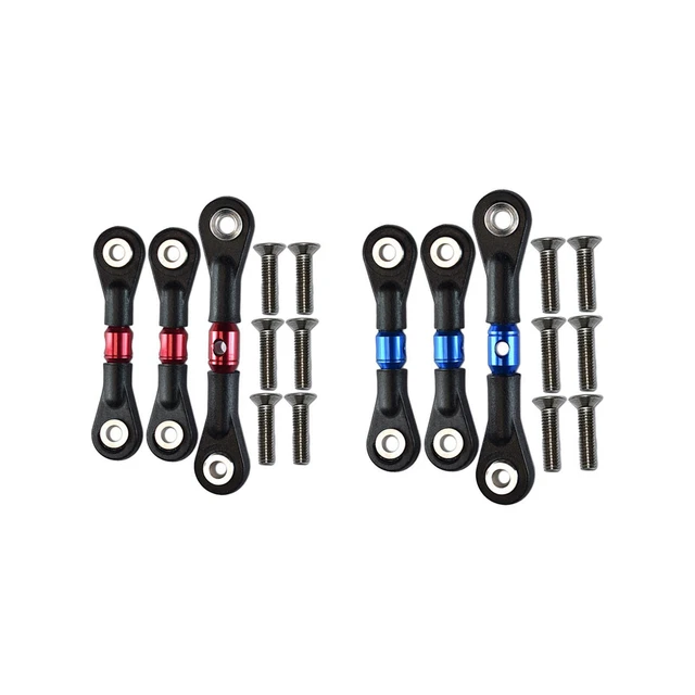 3 PIECES STEERING Links Linkage Rod End High Strength RC Car Spare Part ...