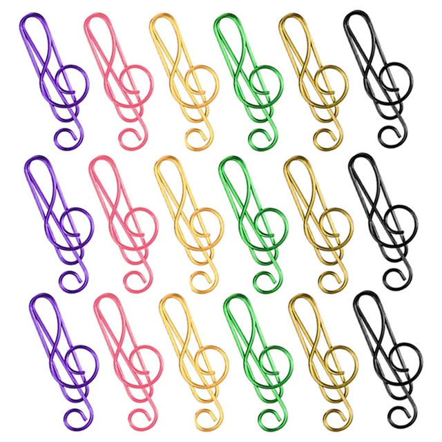 85 PCS CREATIVE Paper Clips Unique Office Paperclips Music Note Shaped ...
