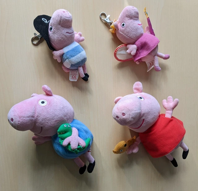 BUNDLE PEPPA PIG Small & George with Dinosaur & Princess Fairy Peppa ...