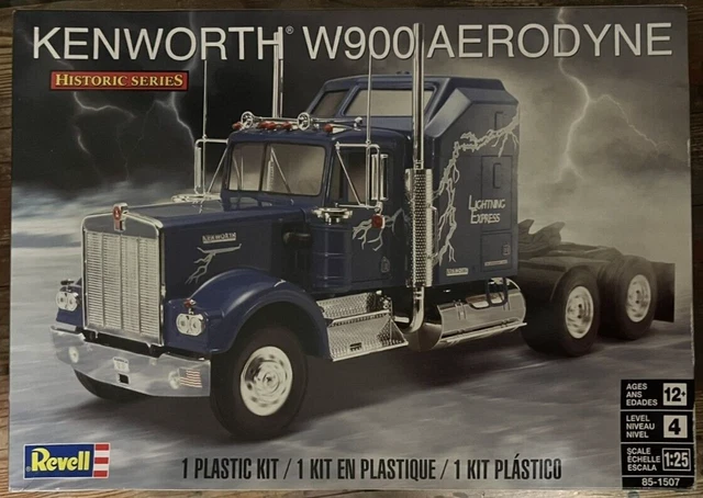 REVELL KENWORTH W900 Aerodyne (85-1507) - Un-Assembled in Sealed Bags ...