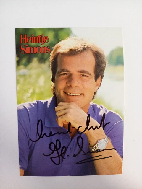 HEINTJE SIMONS - - original Autogramm - ca. 15x10cm - Autogrammkarte ...