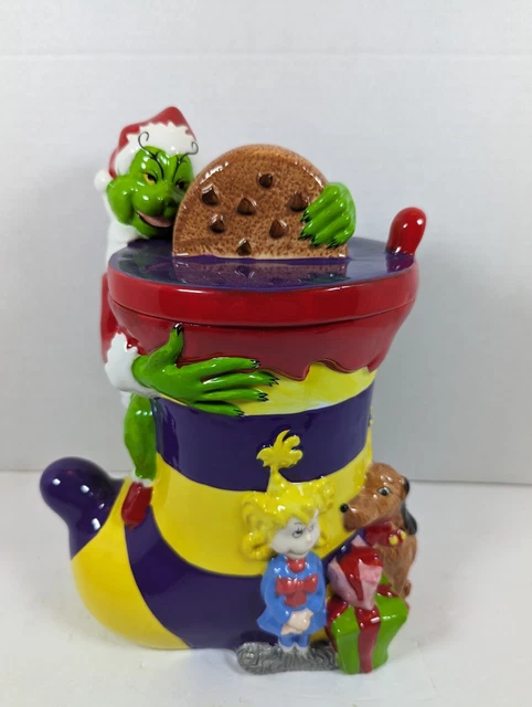 HOW THE GRINCH Stole Christmas Stocking Cookie Jar Grinch Cindy Loo Max ...