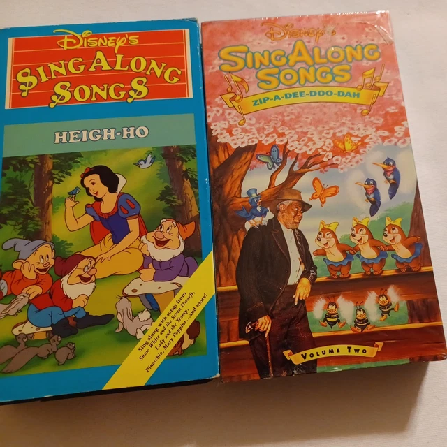 DISNEY SING ALONG Songs 2-VHS Bundle Heigh-Ho, Zip-A-Dee-Doo-Dah $20.74 ...