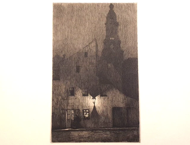 LATERNE AM GÜNTZPLATZ, Walter Zeising, 1905, Dresdner Ansichten Bl.IV ...