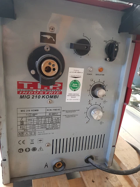 T.I.P. SCHUTZGAS SCHWEISSGERÄT MIG 210 Kombi MIG MAG ...