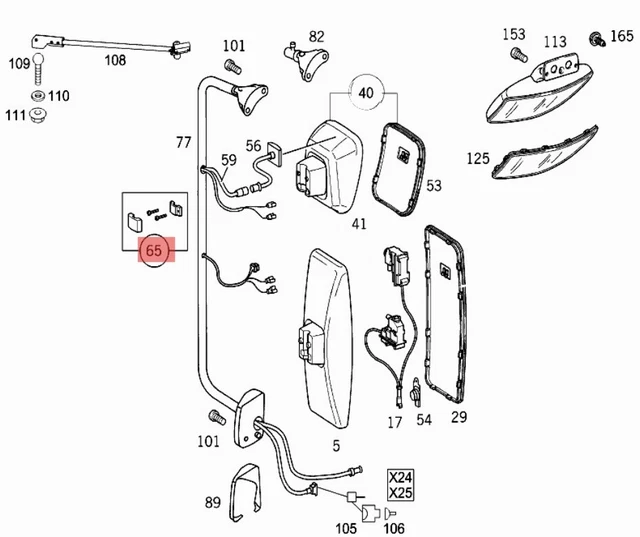 MERCEDES TRUCK LKW Atego Fissaggio Copertura Specchio Laterale Oem ...