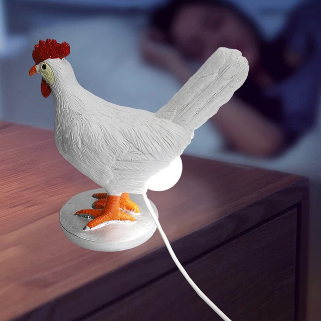CHICKEN EGG LAMP Resin Chicken Night Light Hen Laying Egg Lamp Gift for ...