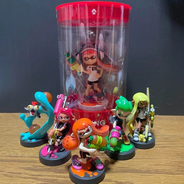SPLATOON AMIIBO INKLING 5 types Set w/ Statue Set Nintendo $128.00 ...