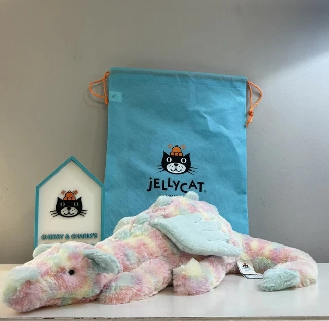 JELLYCAT LAZULIA DRAGON - BNWT - Genuine + Dust Bag + Fast & Free ...