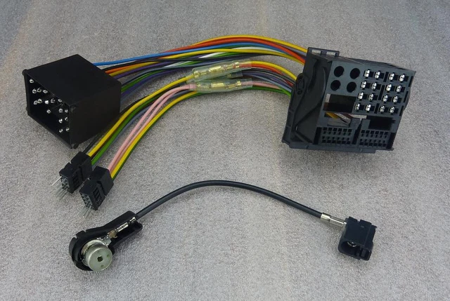 UMRÜSTADAPTER BMW BM24 auf BM54 Radio Adapter runde flache Pins E46 E39 ...