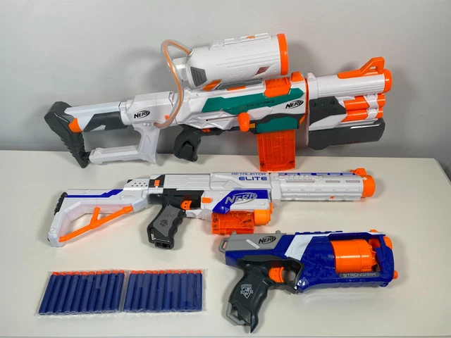 NERF MODULUS TRI-STRIKE, Nerf Retaliator & Strongarm Bundle + 20 New ...