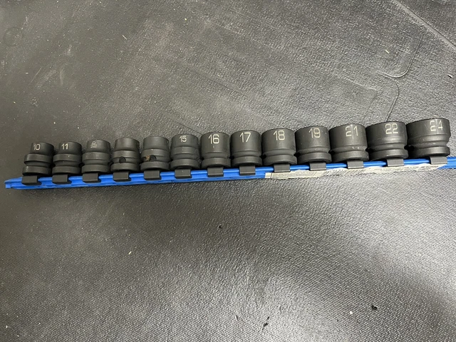 MATCO TOOLS 1/2 socket set metric stubby 10-19, 21, 22, 24mm 6 point ...