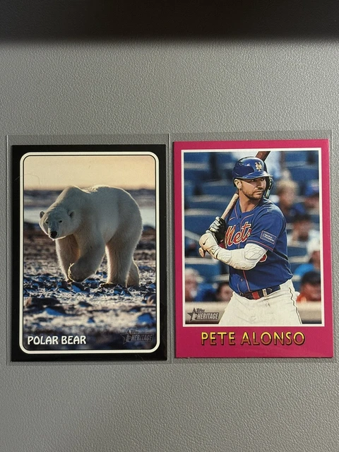 2024 TOPPS HERITAGE orso polare Pete Alonso 1975 Topps Zoo's Who Stick ...