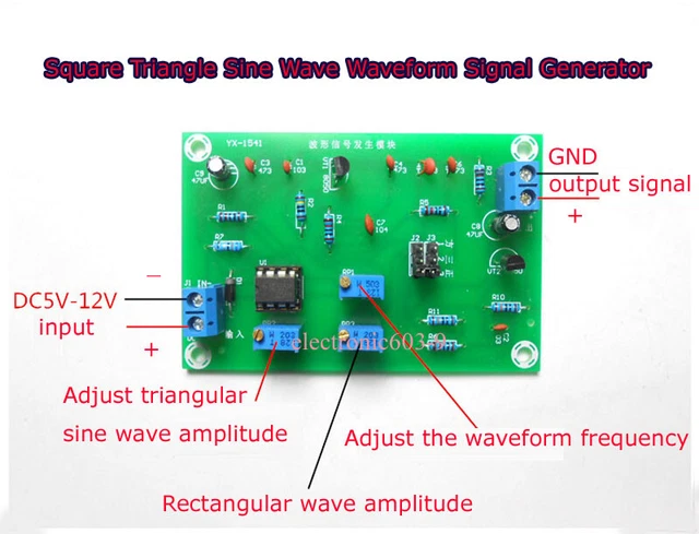 SQUARE WAVE TRIANGLE Wave Sine Wave Waveform Signal Generator DIY Kits ...