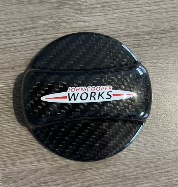 MINI COOPER JCW Genuine Carbon Fibre Fuel Filler Cap Cover R56 R55 R53 ...
