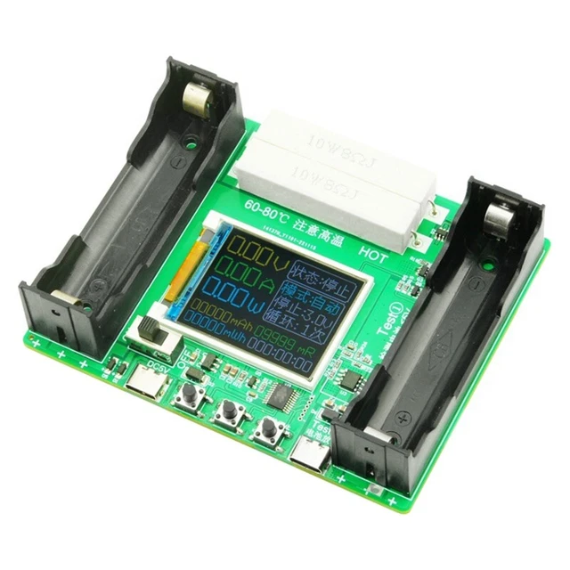 18650 Lithium Battery Capacity Tester Module Mah Mwh Type C Digital