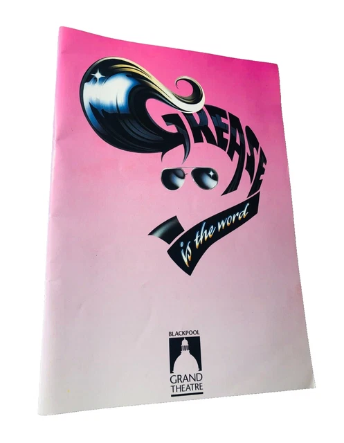 THEATRE PROGRAMME GREASE is the Word Blackpool Grand Theatre Vintage ra ...