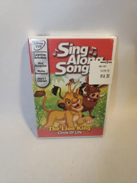 DISNEY SING ALONG Songs The Lion King Circle of Life DVD Collectible ...