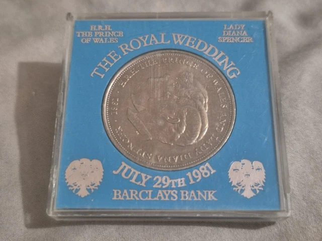 THE ROYAL WEDDING July 29Th 1981 Coin - Charles & Diana - Barclays Bank ...