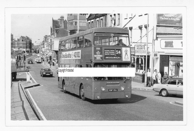 LONDON TRANSPORT BUS Photograph Daimler Fleetline DMS 55 EGP 55J Rte 54 ...