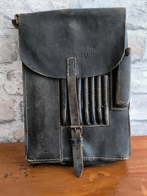 WW2 GERMAN OFFICER'S Leather Map Case Original - Used In Belfast After ...