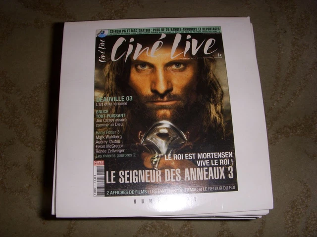 CD PROMO BANDES ANNONCES FILM CINE LIVE 71 09.2003 SEIGNEUR des ANNEAUX ...