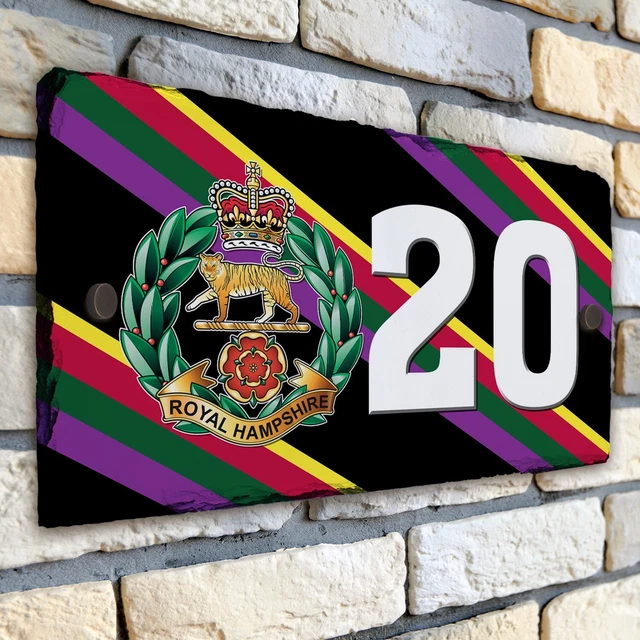 HAMPSHIRE REGIMENT HOUSE Number Slate Custom Military Plaque ...