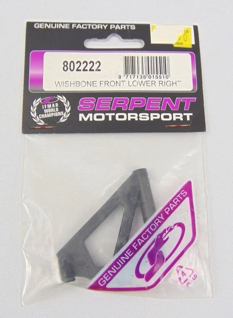 GENUINE SERPENT 802222 Wishbone Front Lower Right - Rc Spares £6.90 ...