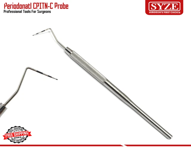 DENTAL PERIO PROBES Examination Pocket Depth CPITN Meaning Color Coated ...