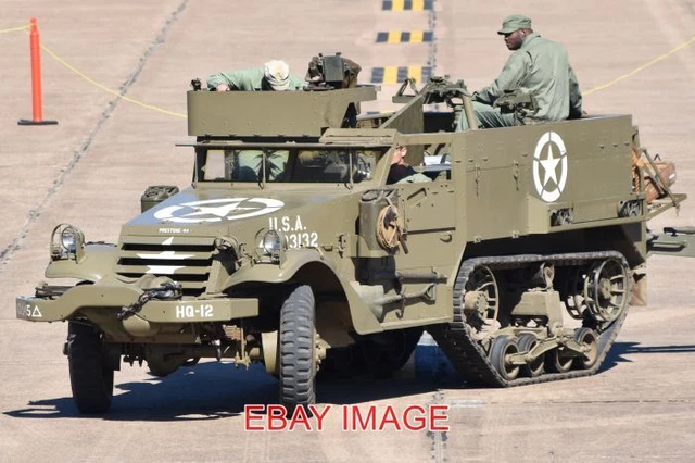 PHOTO TANK M3A1 Half-Track 'Usa 40123132' Ww2 Era American Armoured ...