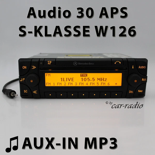 MERCEDES W126 RADIO Audio 30 APS MP3 AUX-IN S-Class Becker Navigation ...