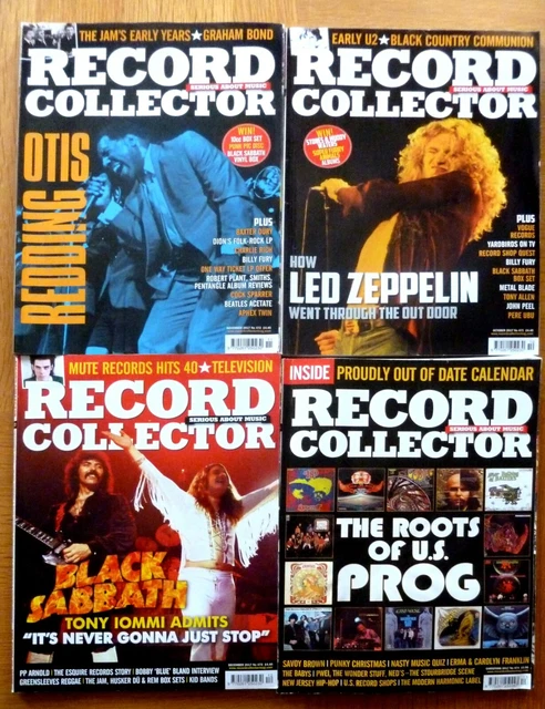 4 RECORD COLLECTOR Magazines 2017 Zeppelin, Otis Reading, Black Sabbath ...