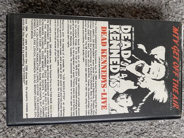 DEAD KENNEDY VHS Video Tape “Live In San Francisco” “MTV Get Off The ...